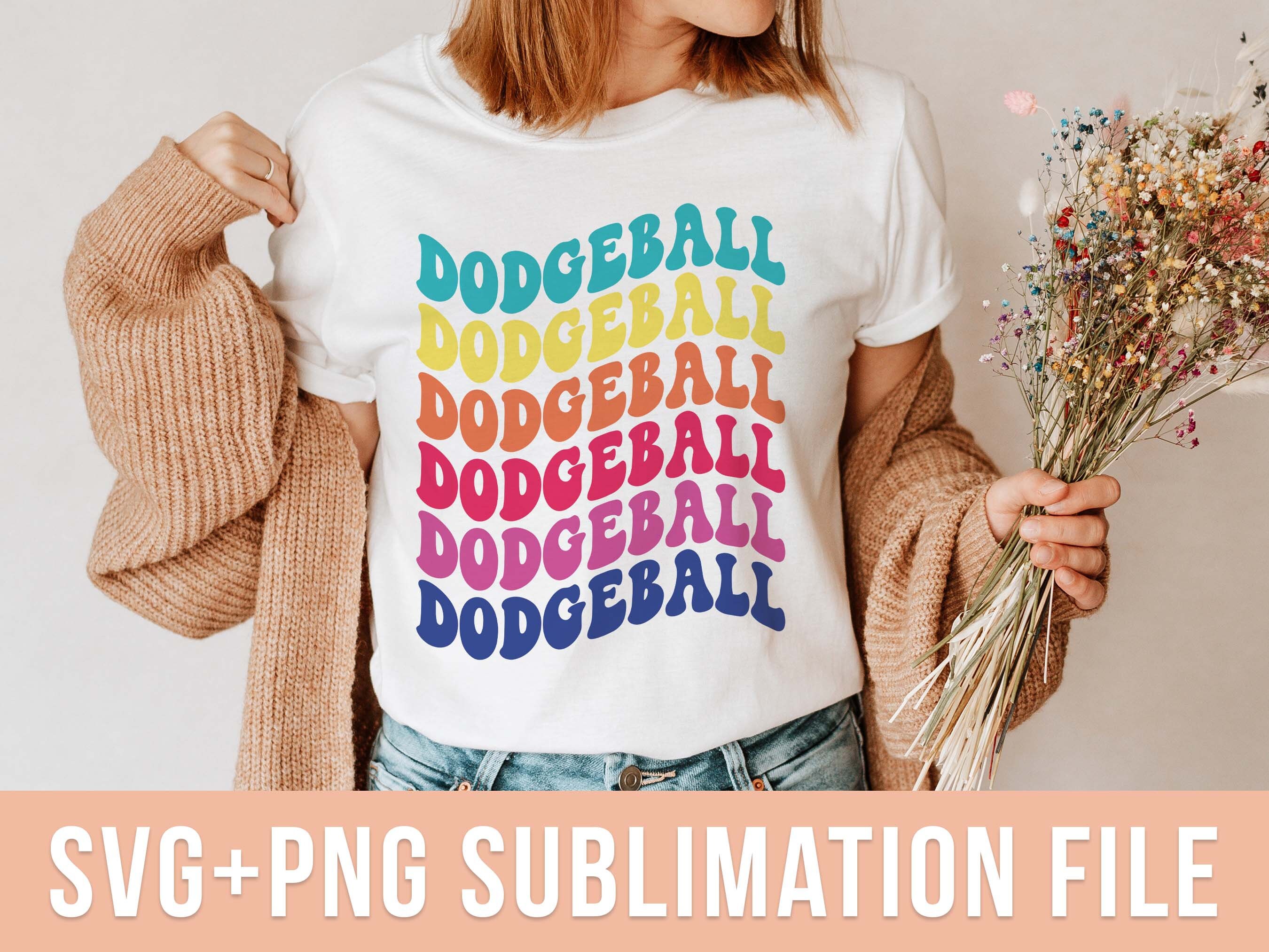 Dodgeball PNG Rainbow Colored Dodgeball Sublimation Design - Etsy