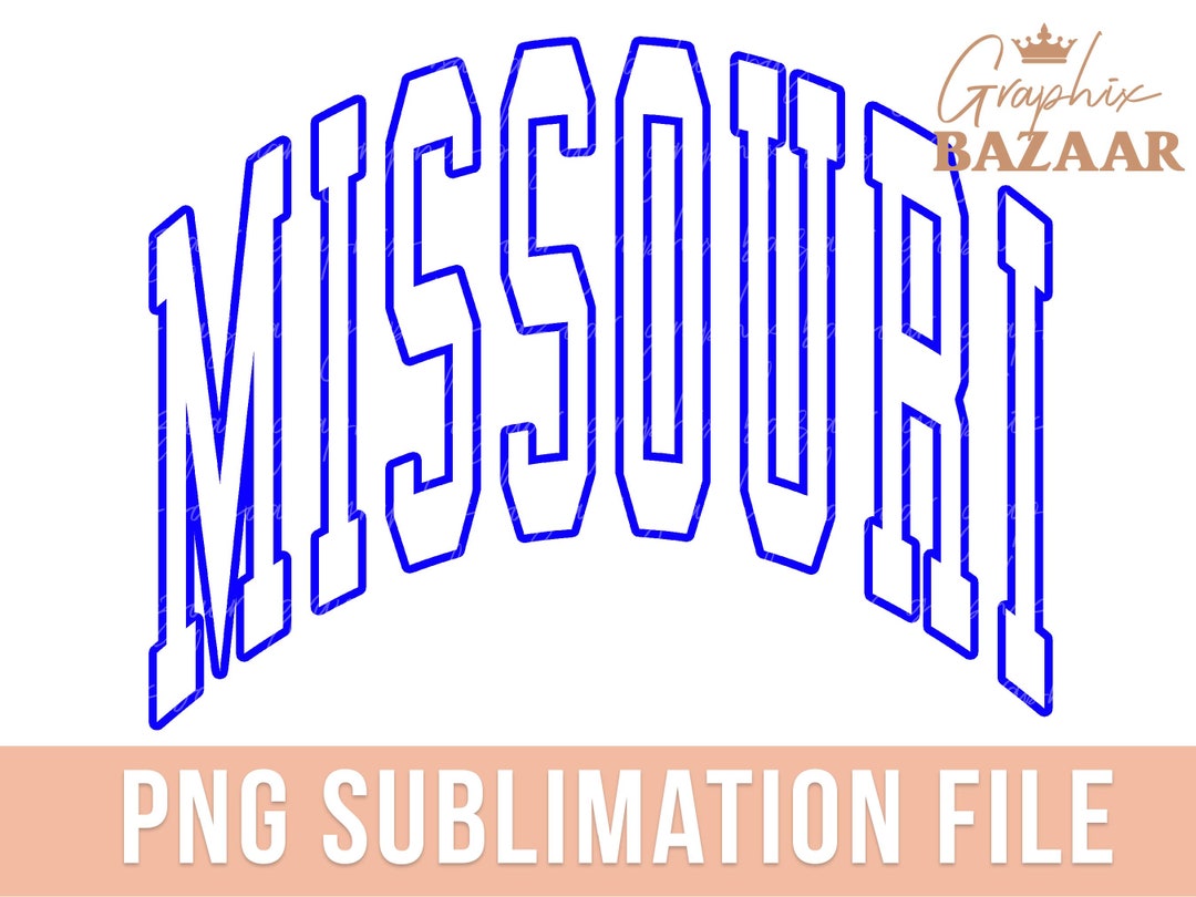 Blue Missouri PNG Missouri State Sublimation Design Midwestern Shirt ...