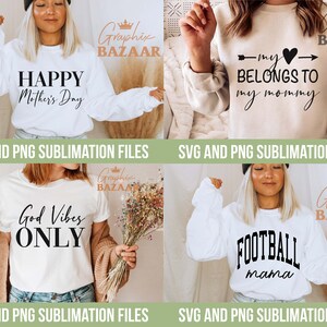 Mega Mom SVG Bundle 25 Designs Big Mothers Day Sublimation Pack Mom PNG ...