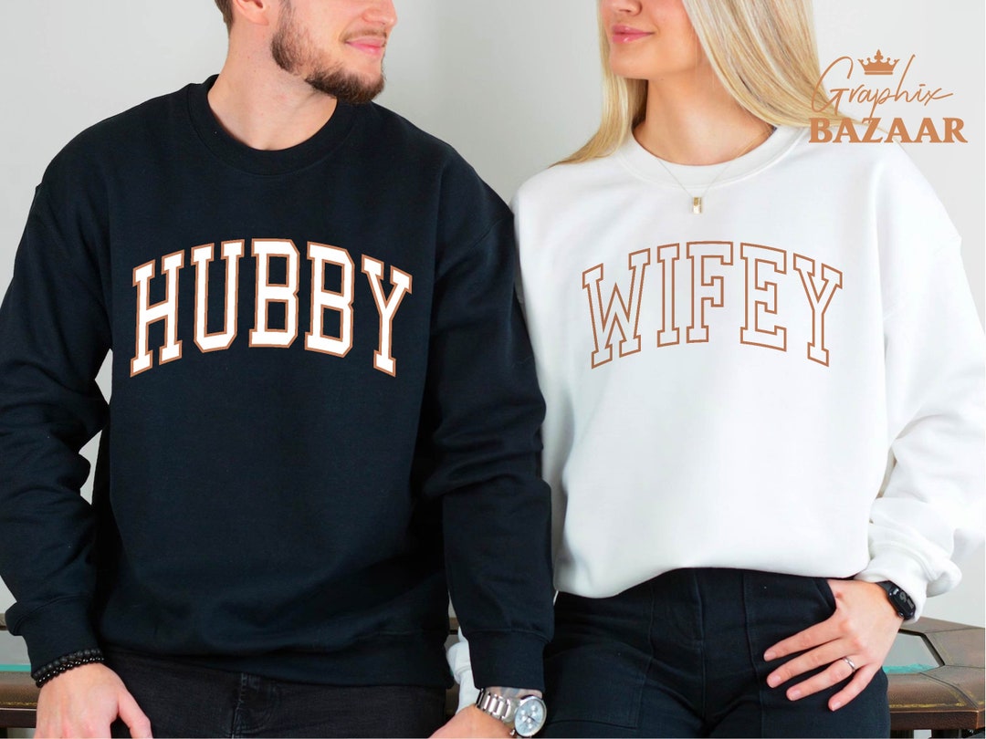 Couples PNG Hubby Wifey Sublimation Design Matching Couples SVG Husband ...