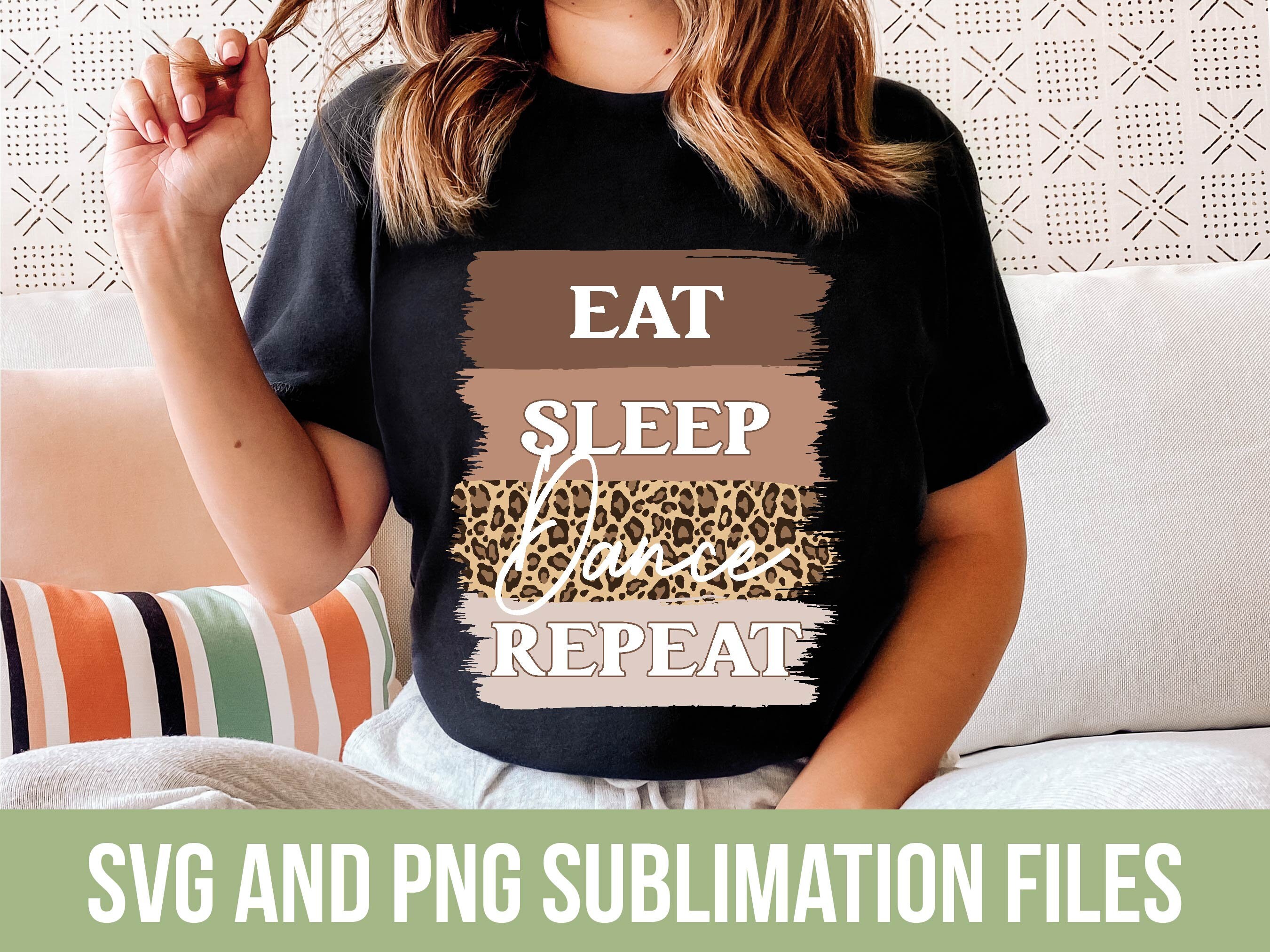 Eat Sleep Dance Repeat SVG Dancer Sublimation Design Boho - Etsy