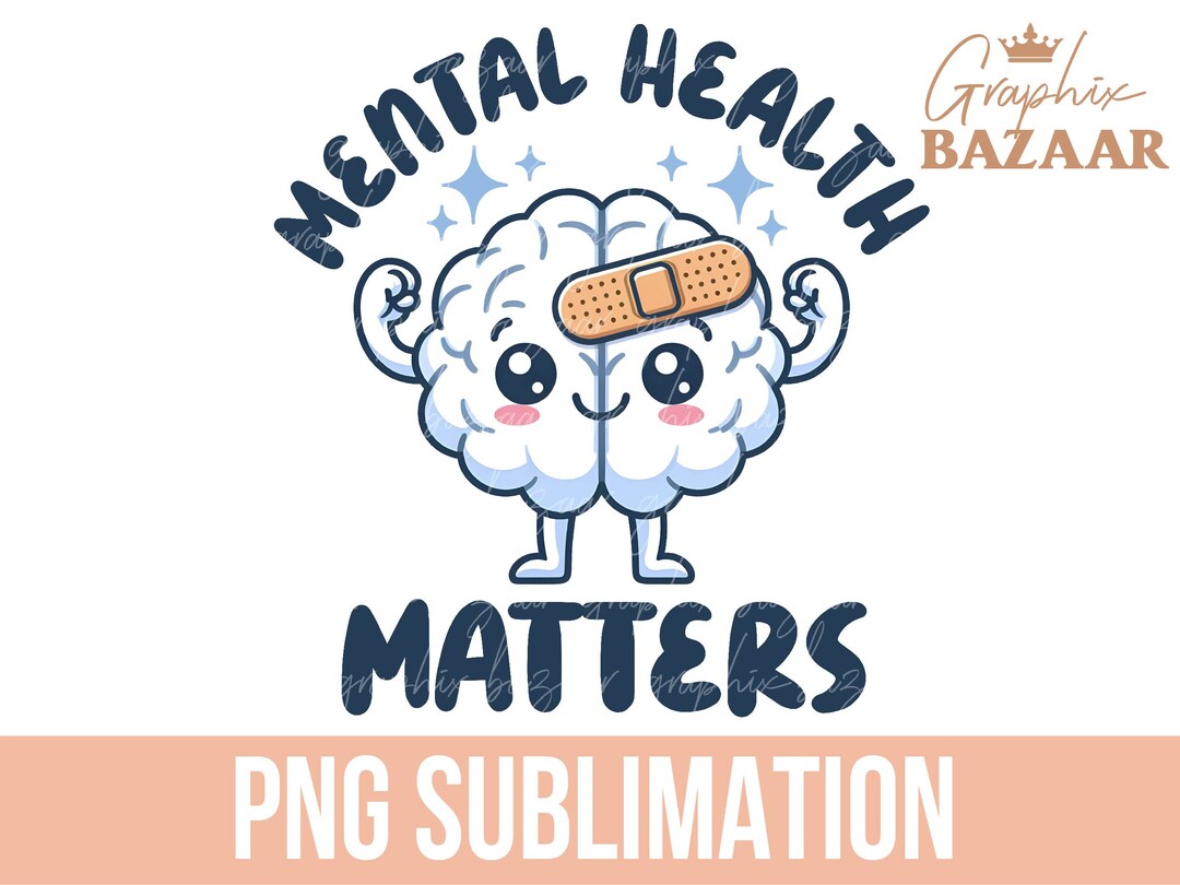 Mental Health Matters PNG Cute ADHD Sublimation Design Mental Health ...