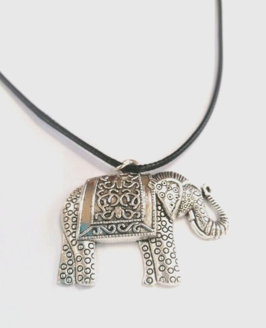 LARGE SILVER ELEPHANT Pendant Necklace - Etsy