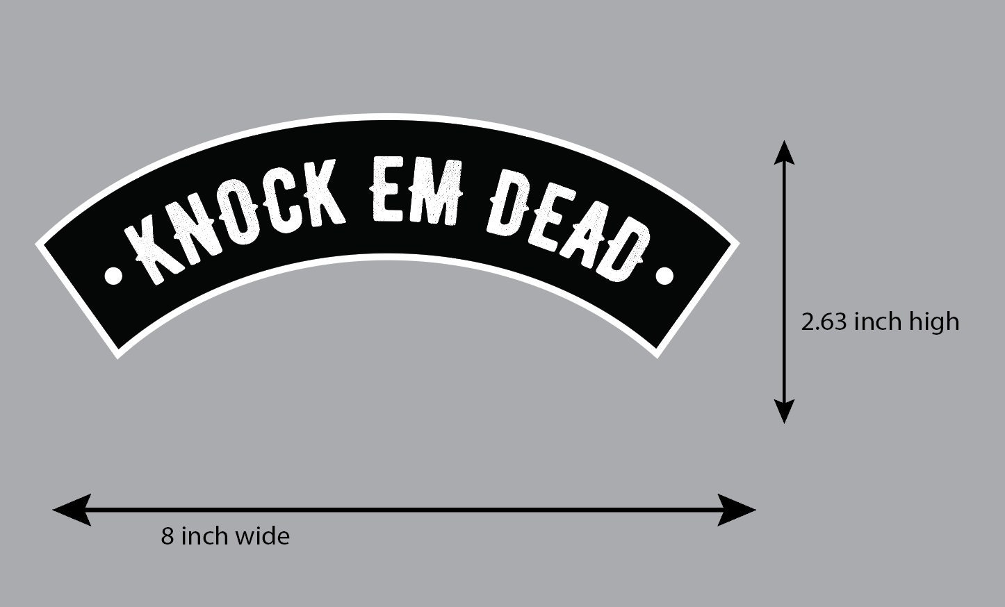 Large Knock Em Dead Rocker Iron-on Patch - Etsy