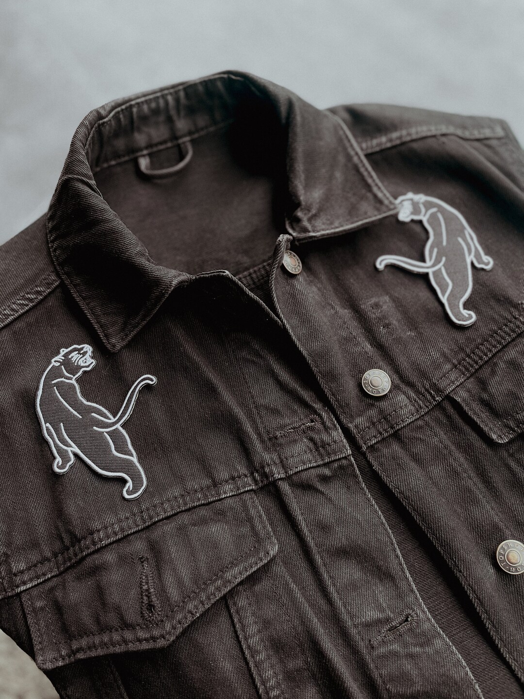 Panther Embroidered Iron-on Patch (single or Set) - Etsy