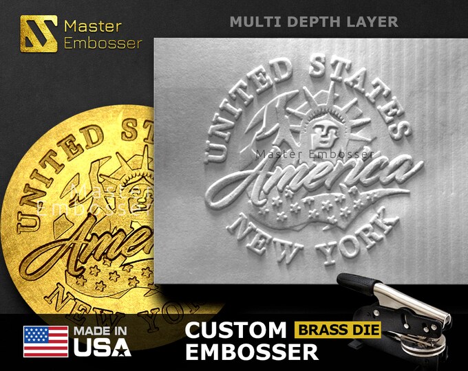 Custom Embosser With Brass Die-logo/seal/business/school/wedding/church ...