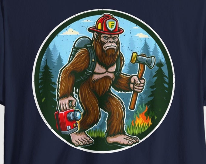 Wildland Fire Crew Shirt, Bigfoot Fire Fighter Tee, First Responder ...