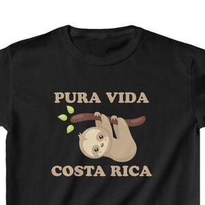 Pura Vida Costa Rica Sloth Kids Shirt | Costa Rica Animal | Costa Rica ...