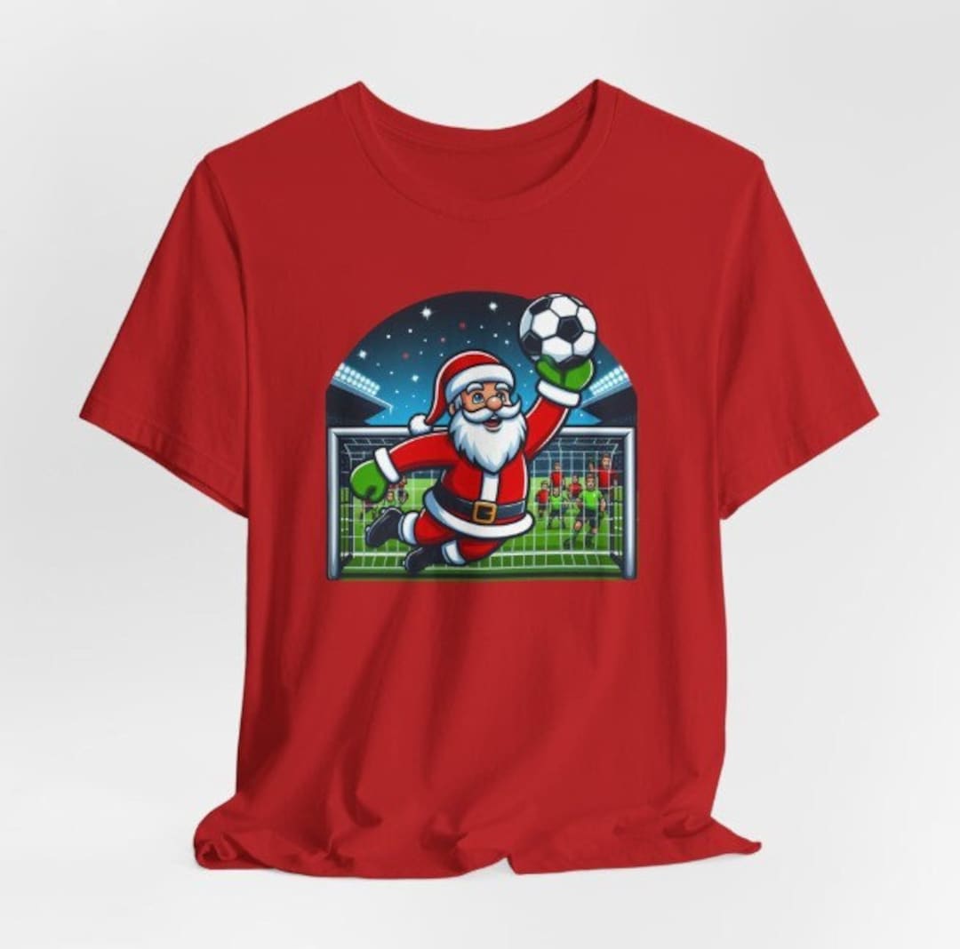 Goalkeeper Soccer Santa Christmas Kids, Soccer Shirt, Goalkeeper Jersey ...