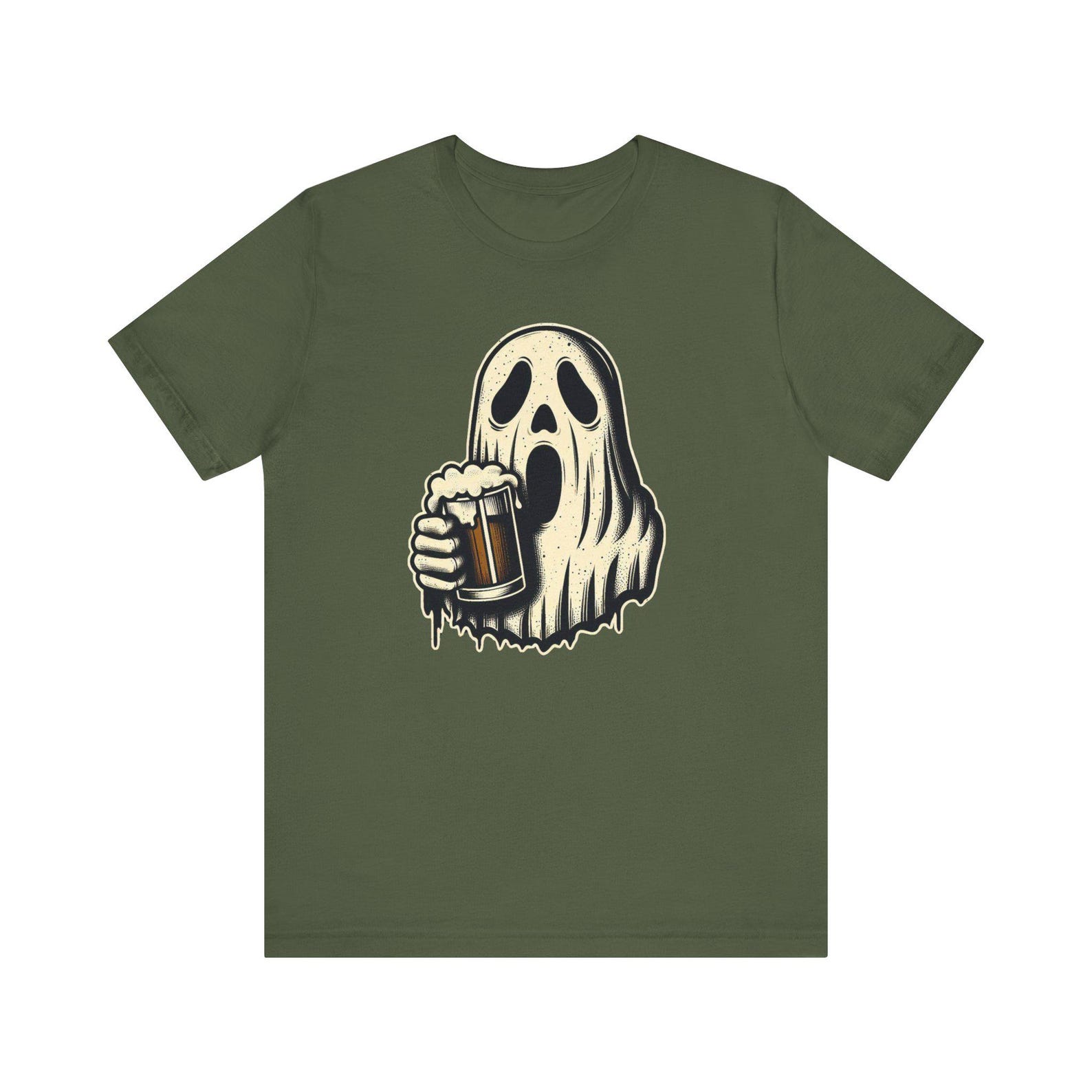 Ghost Drinking Beer Halloween T-shirt: Funny Vintage Costume Tee - Etsy