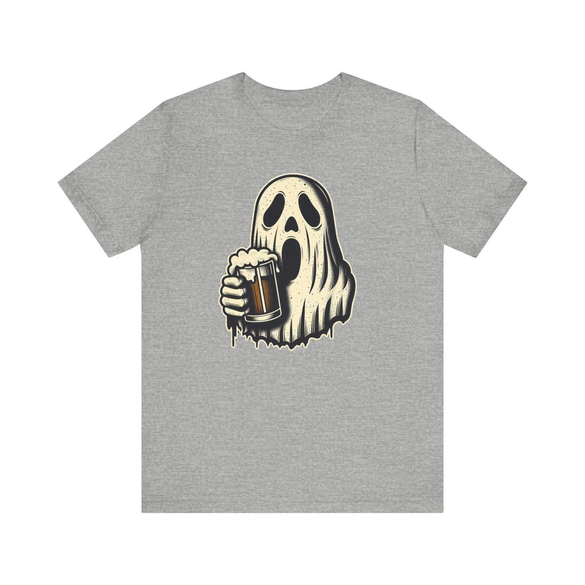 Ghost Drinking Beer Halloween T-shirt: Funny Vintage Costume Tee - Etsy