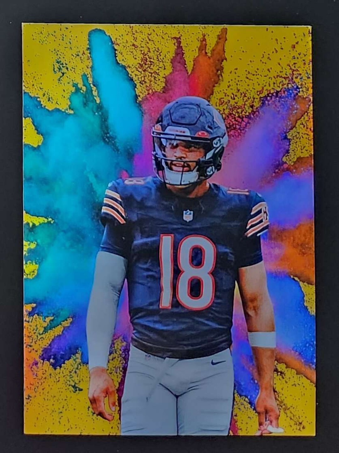 Caleb Williams Color Splatter Gold Refractor Custom Art Trading Card ...