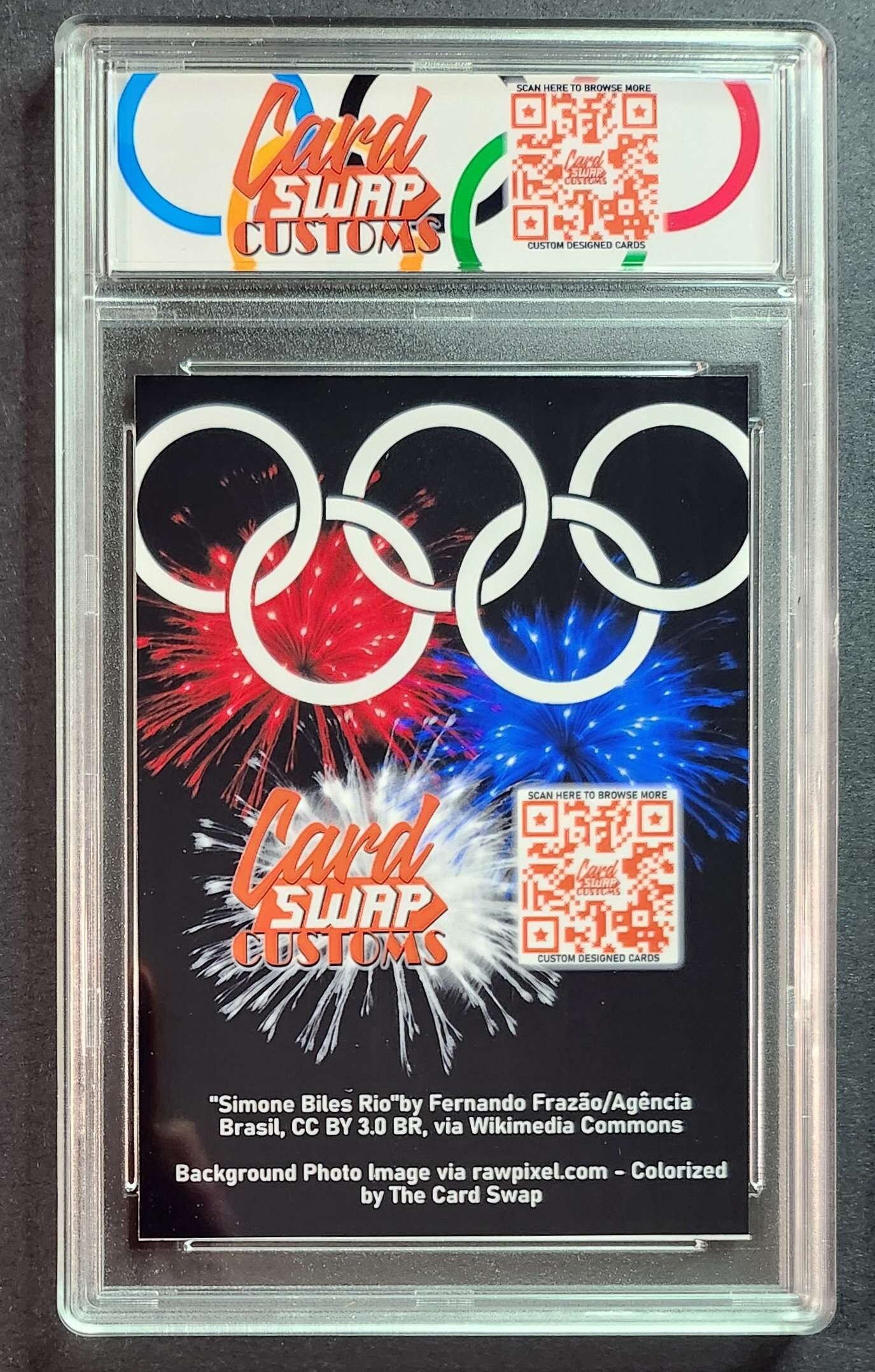 Simone Biles Olympics Custom Design Card in PSA Style Case With Tag USA ...