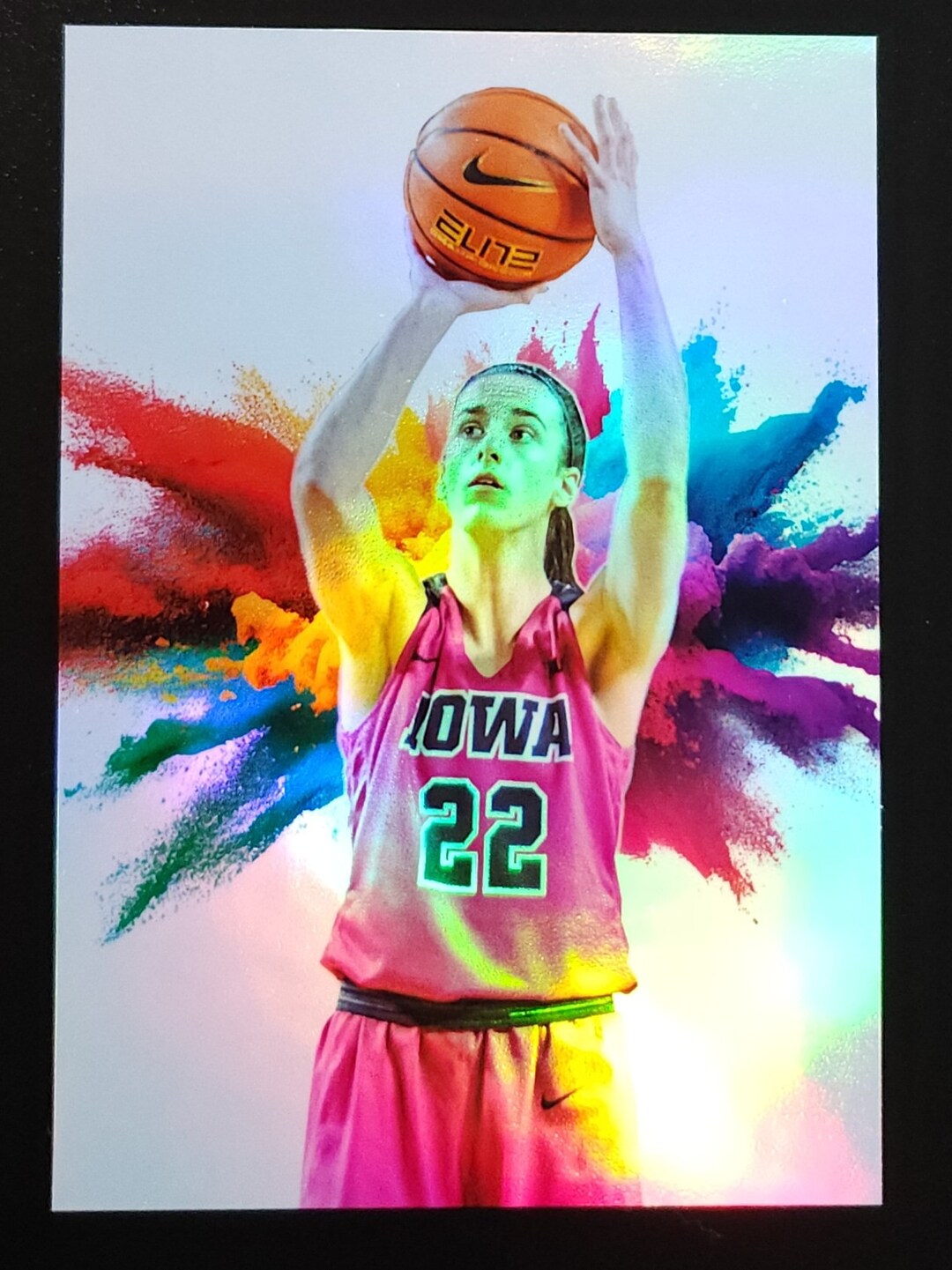 Caitlin Clark Color Reflect Custom Art Trading Card - Etsy