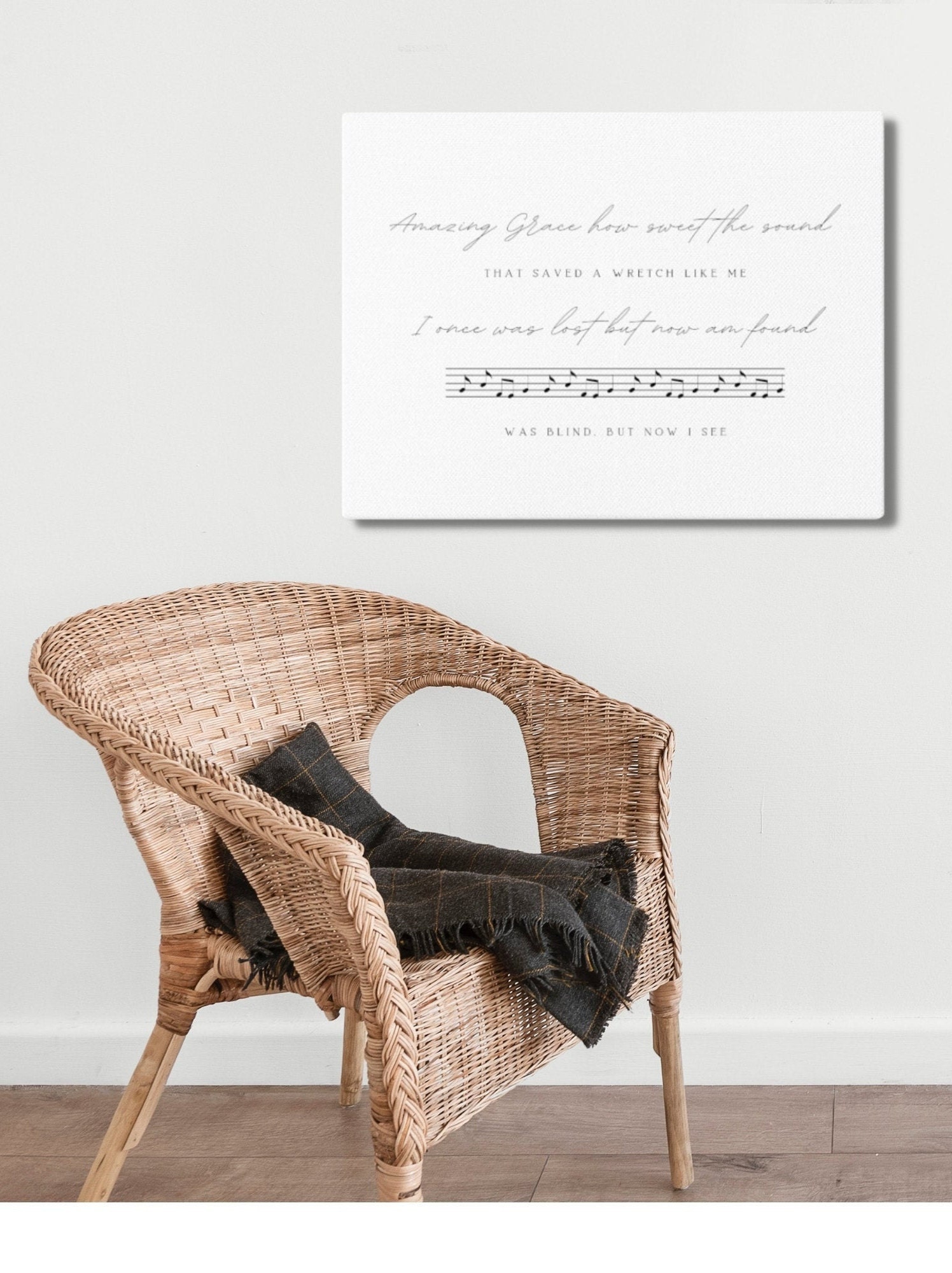 Amazing Grace Hymn Wall Art Christian Canvas Art Amazing | Etsy