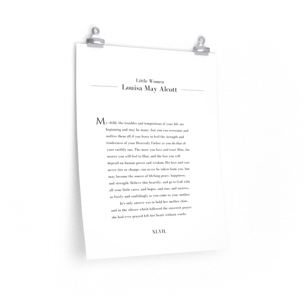 Little Women Book Quote Poster Marmee "go to God With Your Cares", "my ...