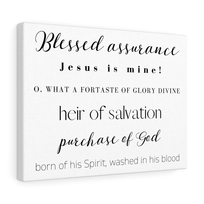 Blessed Assurance Hymn Wall Art Christian Word Art Sign - Etsy