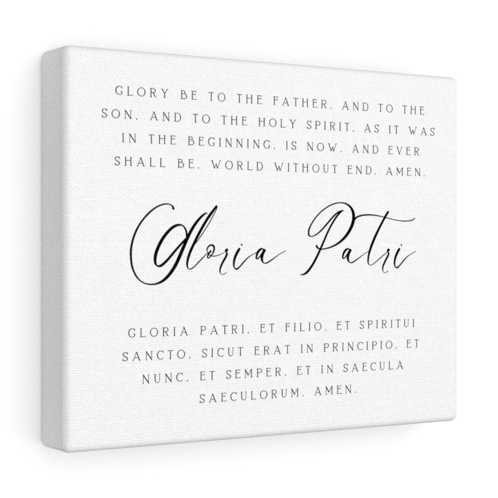 Glory Be Gloria Patri Prayer Wall Hanging Canvas Art Print - Etsy