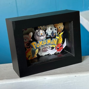 Pokémon Shadow Box - All Types - MINI - 4.75x3.75" - B - Etsy