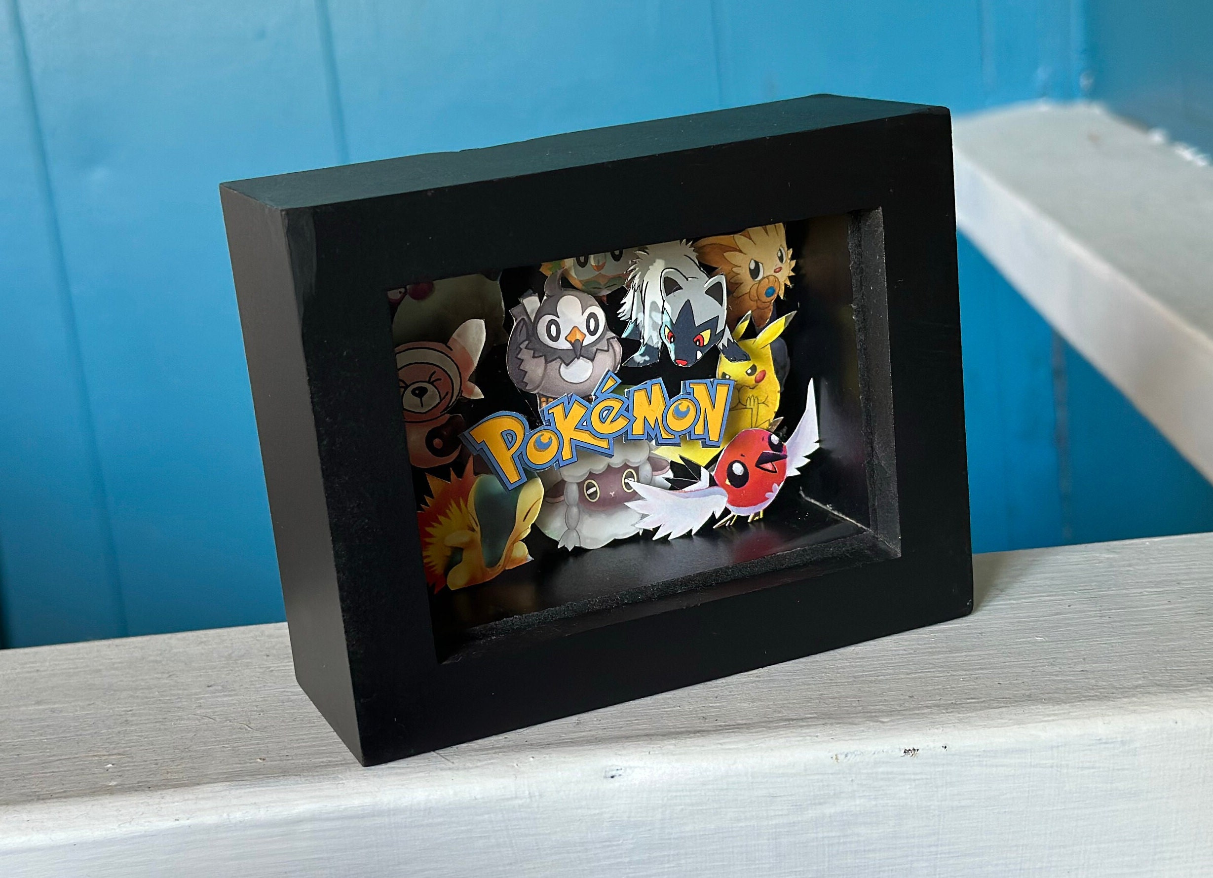 Pokémon Shadow Box All Types MINI 4.75x3.75 B - Etsy