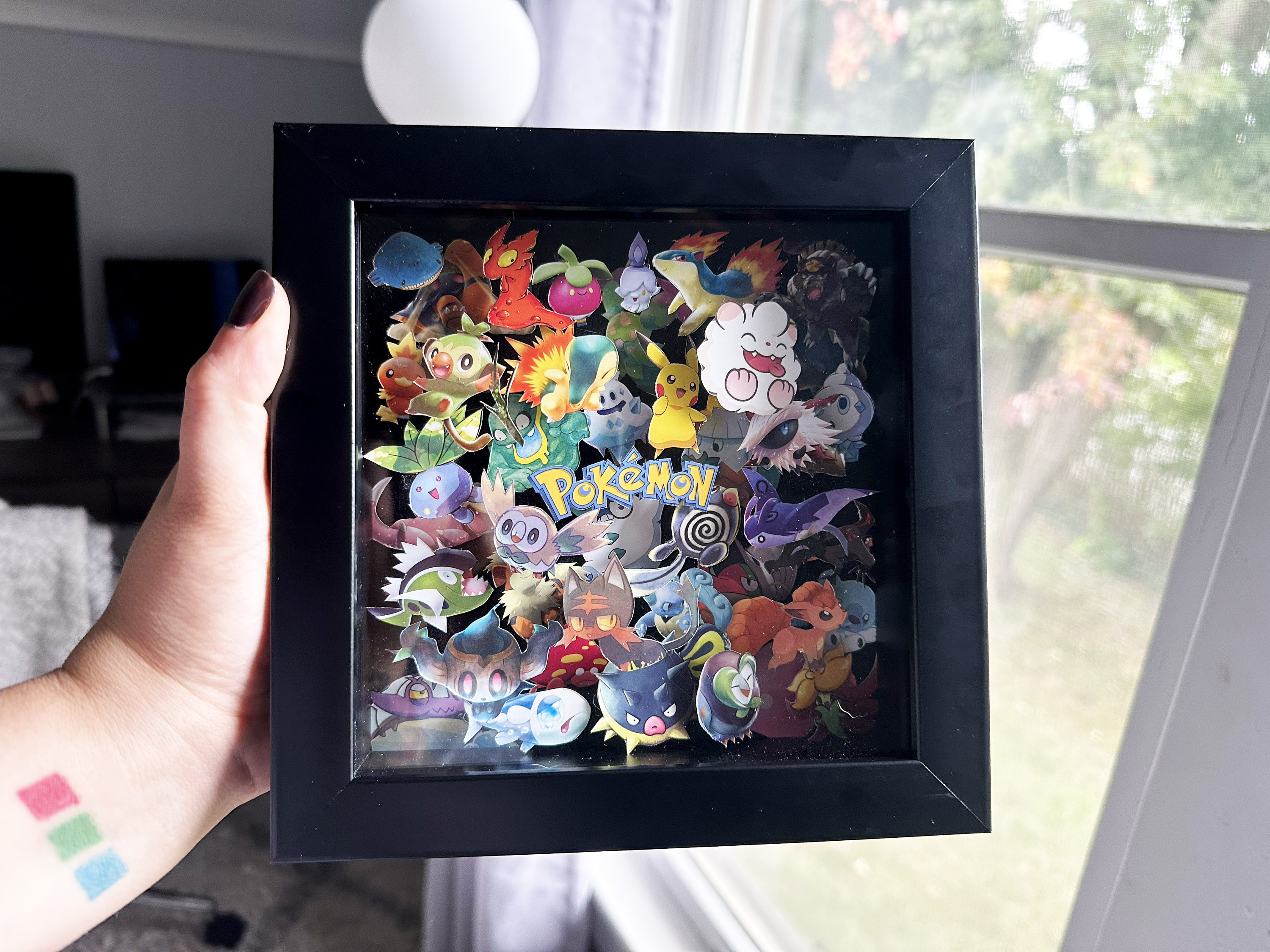 Pokémon Shadow Box All Types 7x7 - Etsy