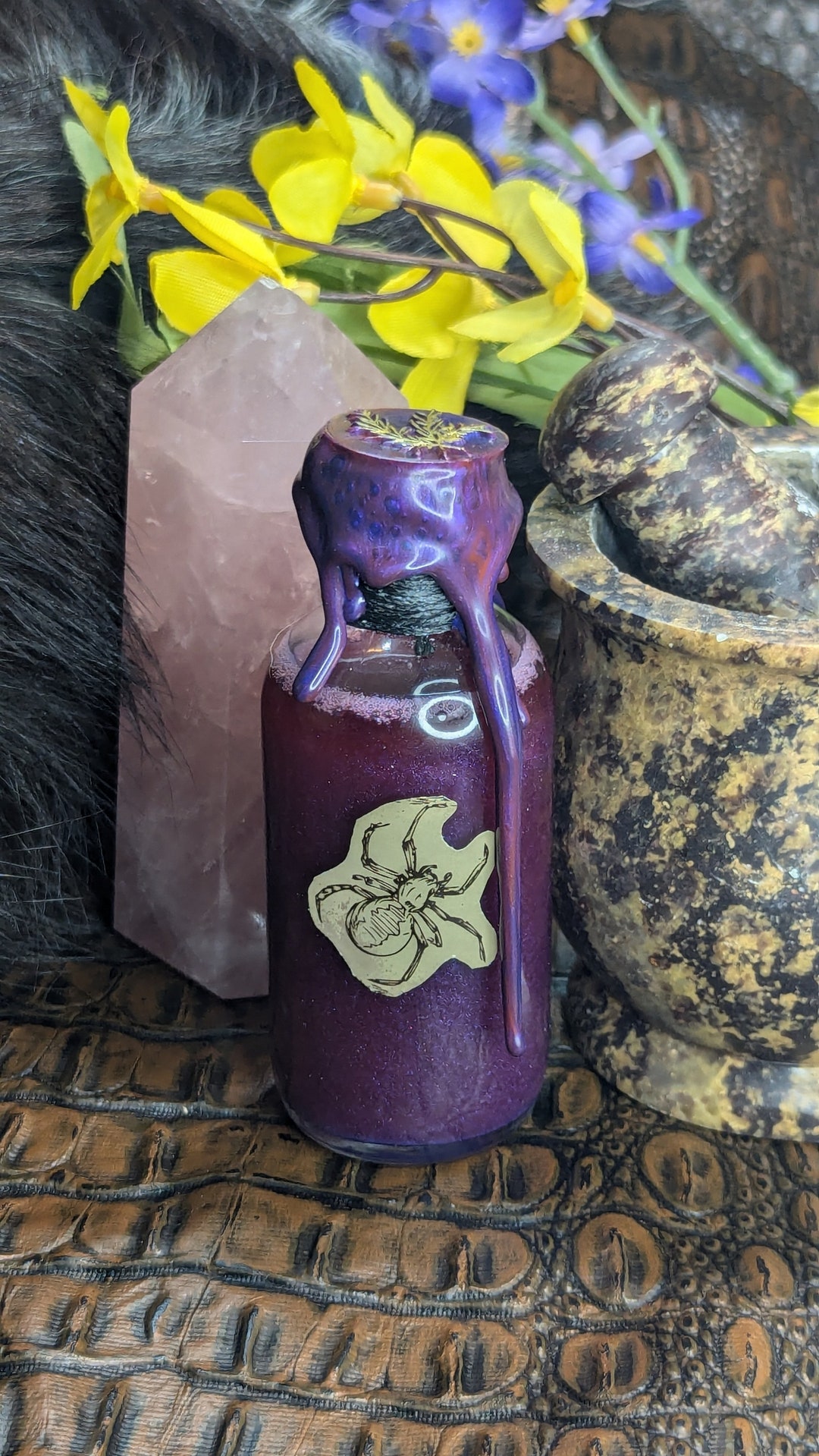 Decorative Glass Potion Bottles-color Changing Mica and Water - Etsy