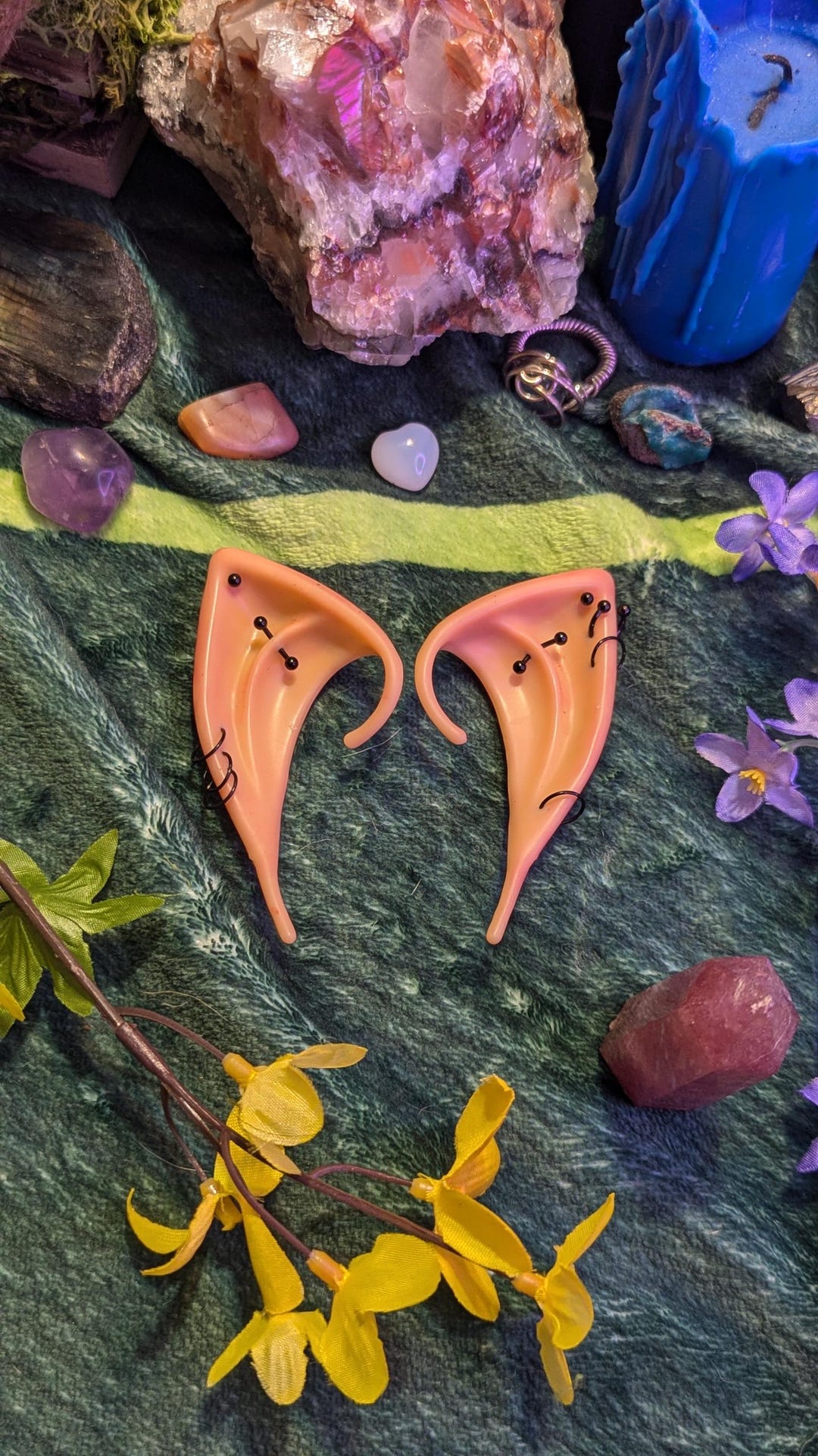 Latex Elf Ears With Piercings! Pink Toned Skin Elf Ears - Etsy
