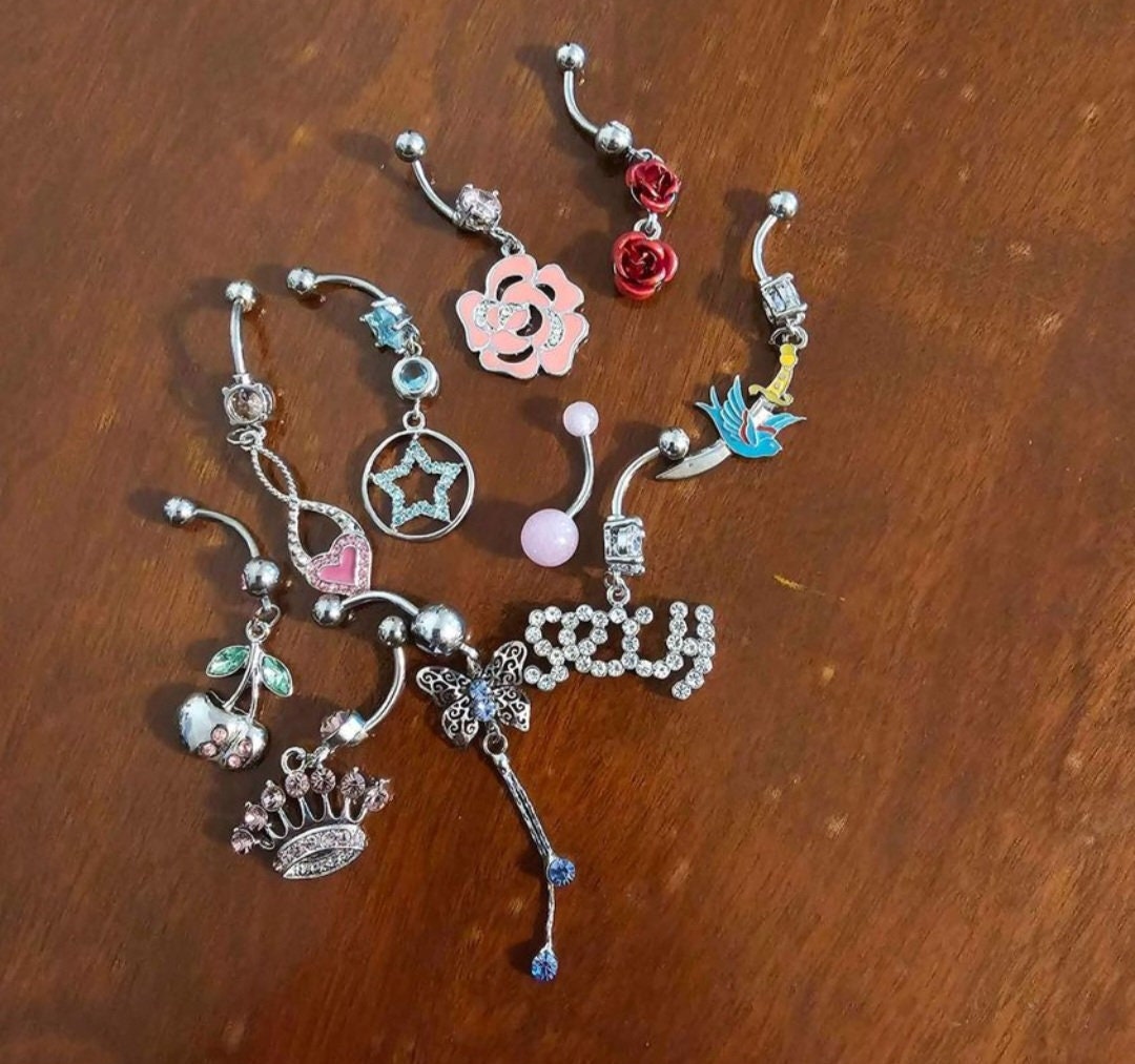 Assorted Belly Button Rings - Etsy
