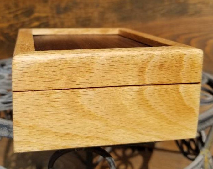 Beechwood Walnut Sliding Lid Box - Etsy