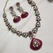 Ruby Red Indian Kundan Necklace, Indian Kundan Jewelry, Pakistani ...