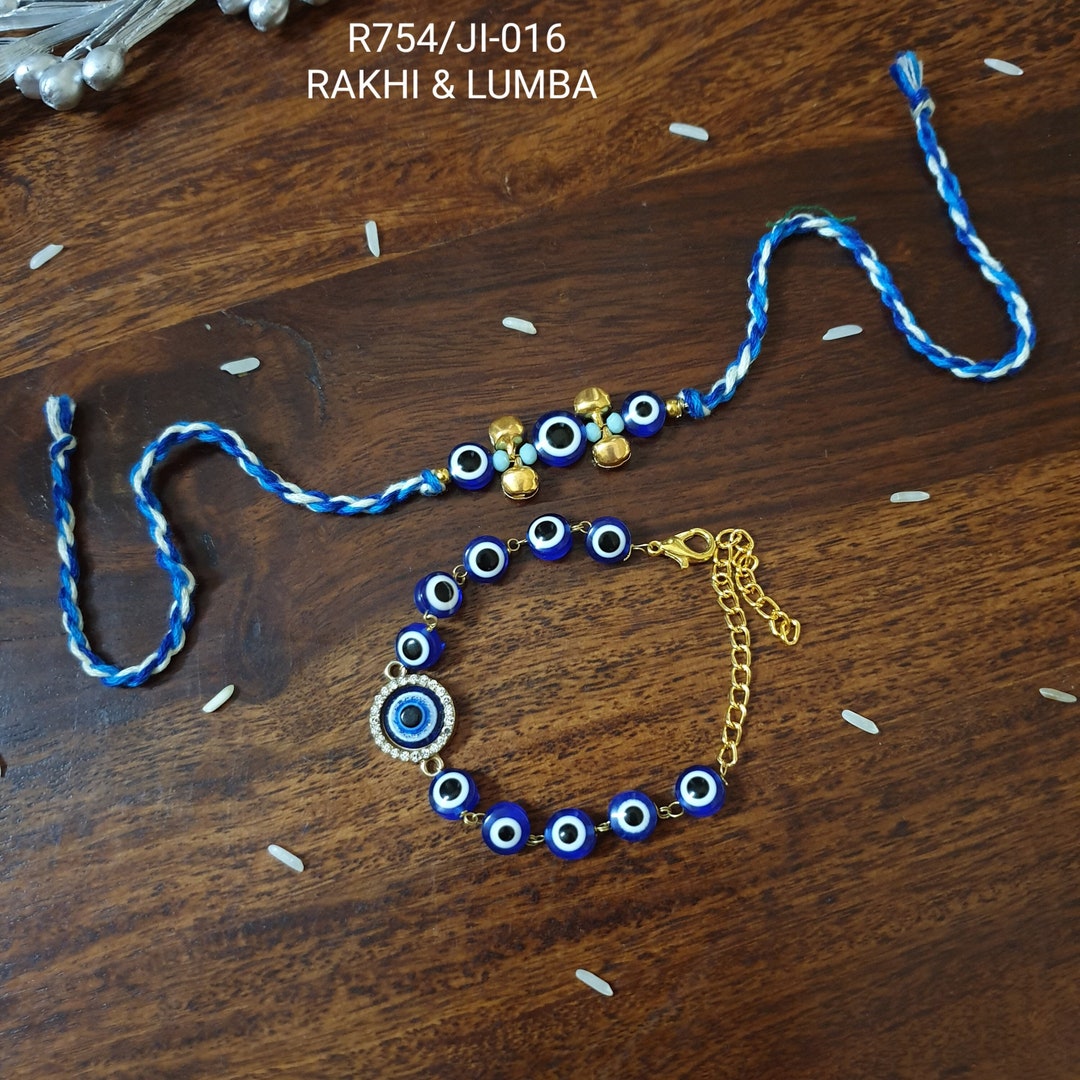 Evil Eye Rakhi for Bhaiya and Bhabhi Rakhi for Brother Evil - Etsy