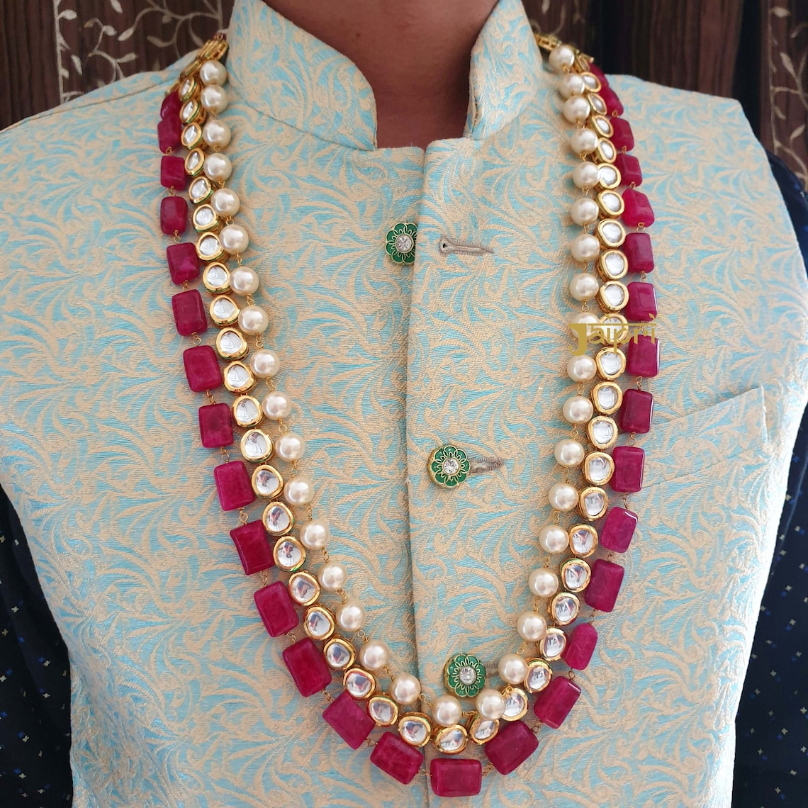 Kundan Stone Groom Jewelry Sherwani Necklace Groom Necklace - Etsy