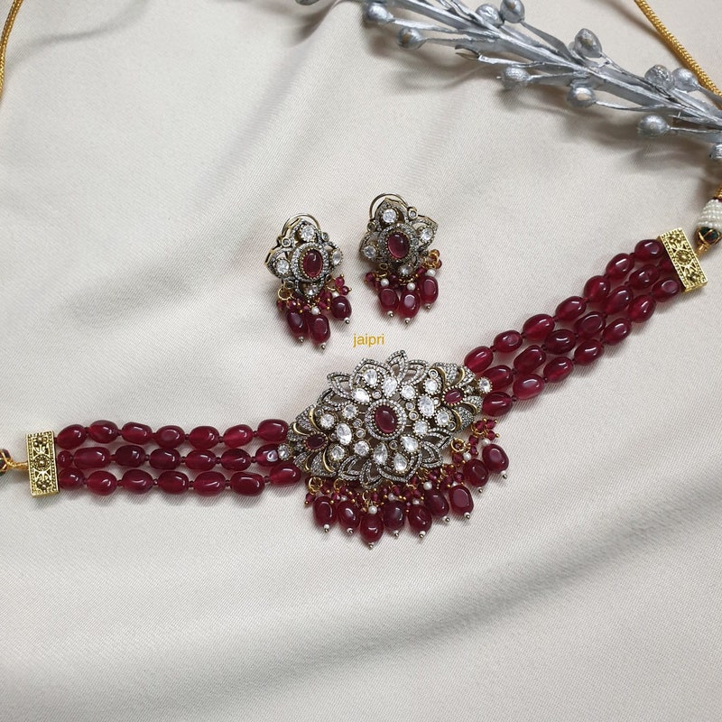 Red Ruby Necklace - Etsy