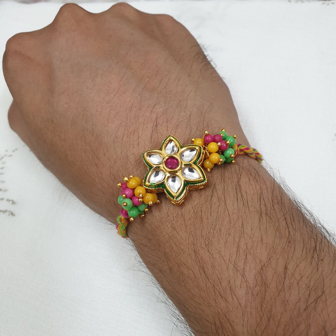 Floral Rakhi for Bhaiya and Bhabhi Rakhi for Brother Indian - Etsy