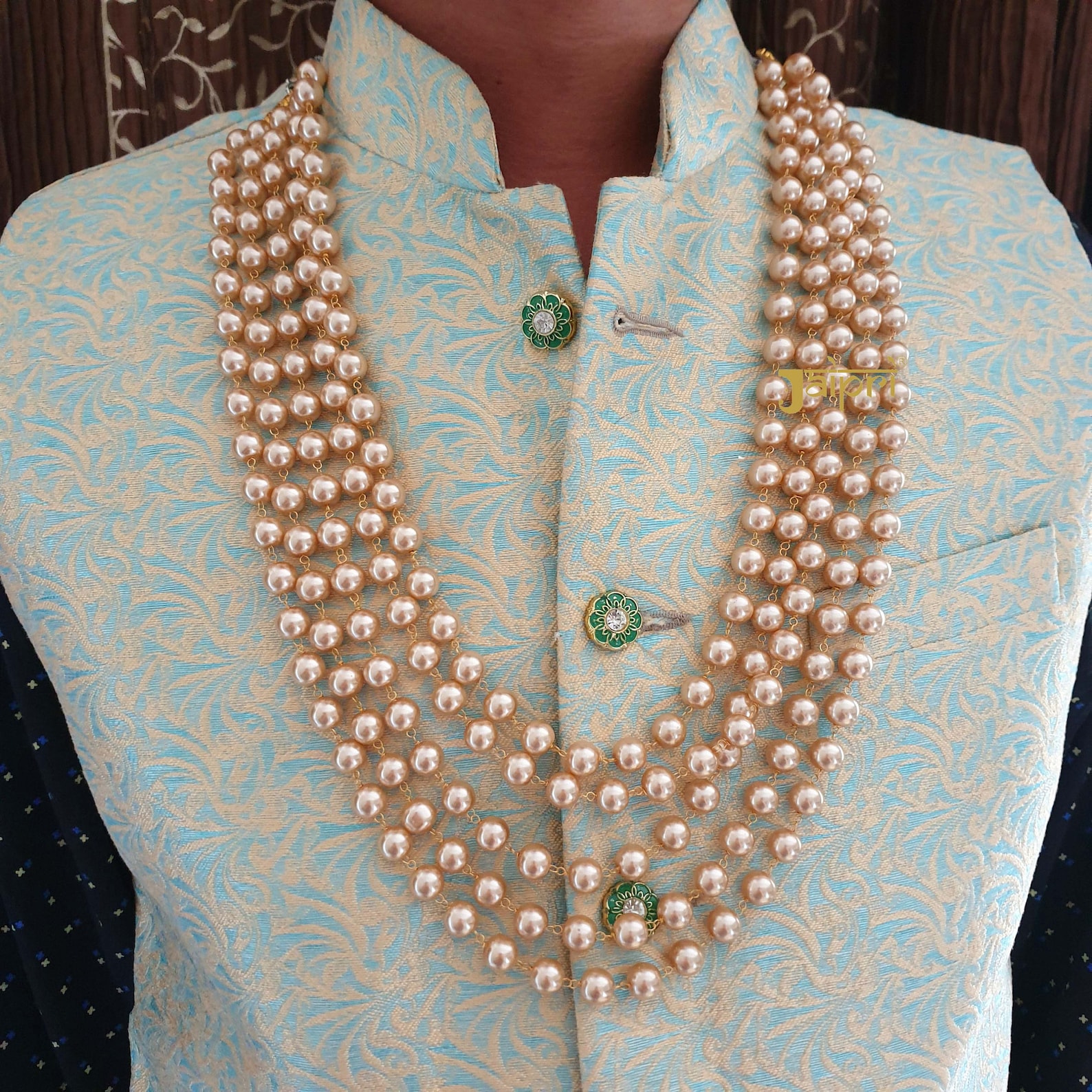 Pearl Mala for Groom, Multi Layer Pearl Sherwani Mala, Dulha Mala ...