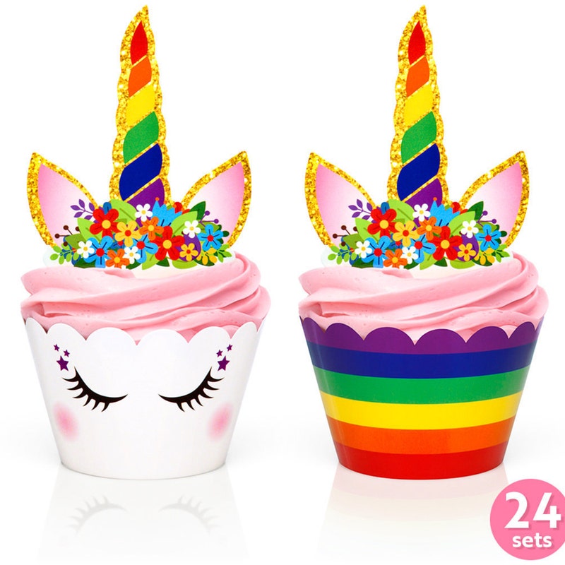 Unicorn Cupcake Toppers - Etsy