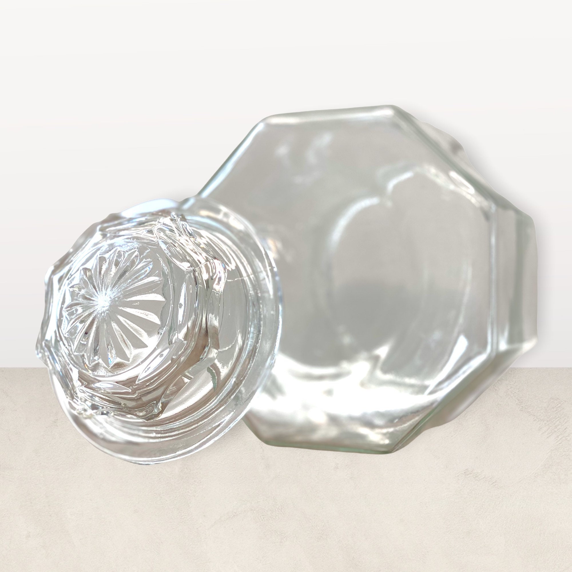 Vintage Octagonal Anchor Hocking Apothecary Glass Jar Vintage - Etsy