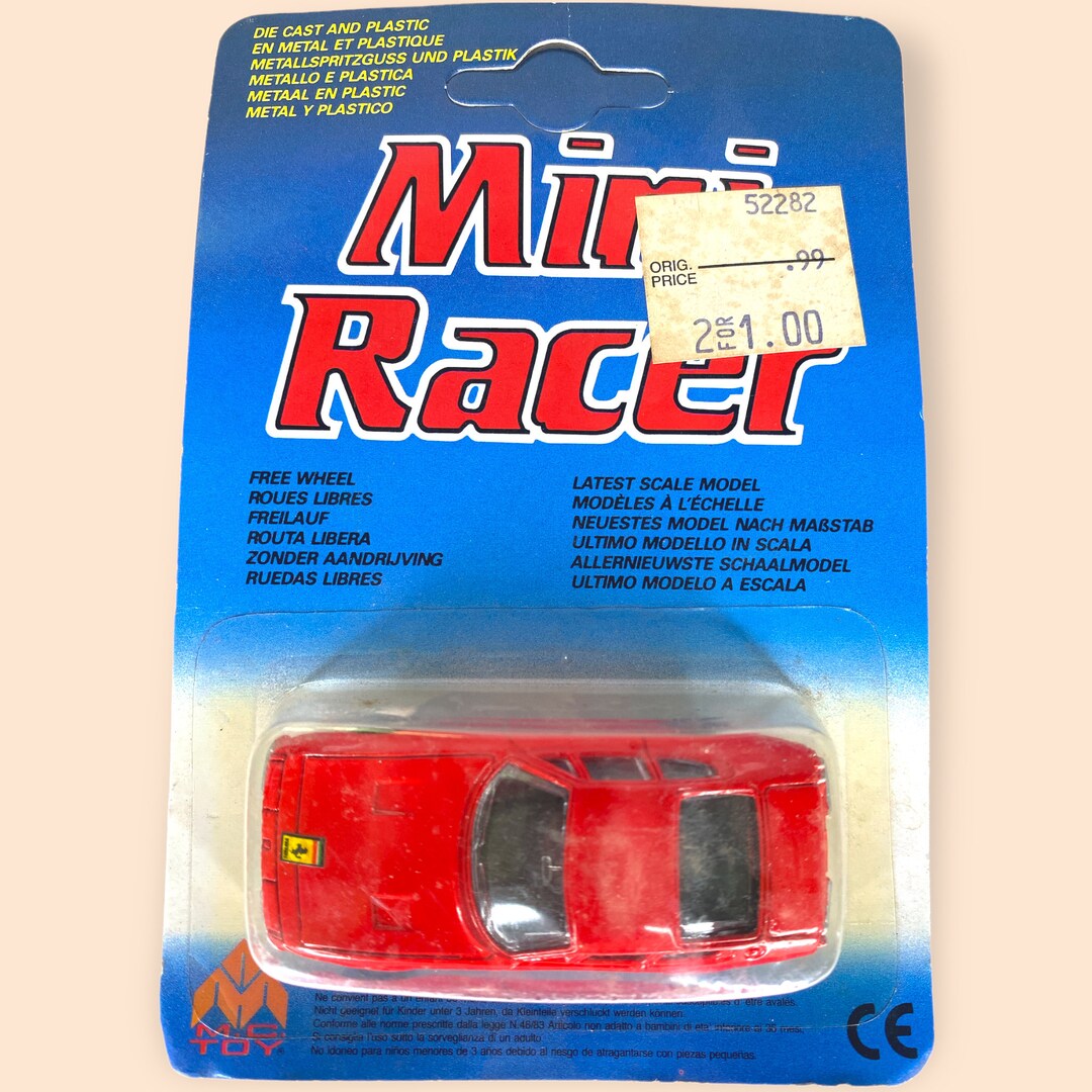 Vintage 1987 Ferrari F40 Die Cast MC Toy Car, Vintage Red Ferrari Car ...