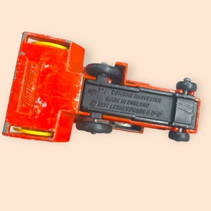 Vintage 1977 Matchbox Red Combine Harvester, Matchbox Combine Harvester ...