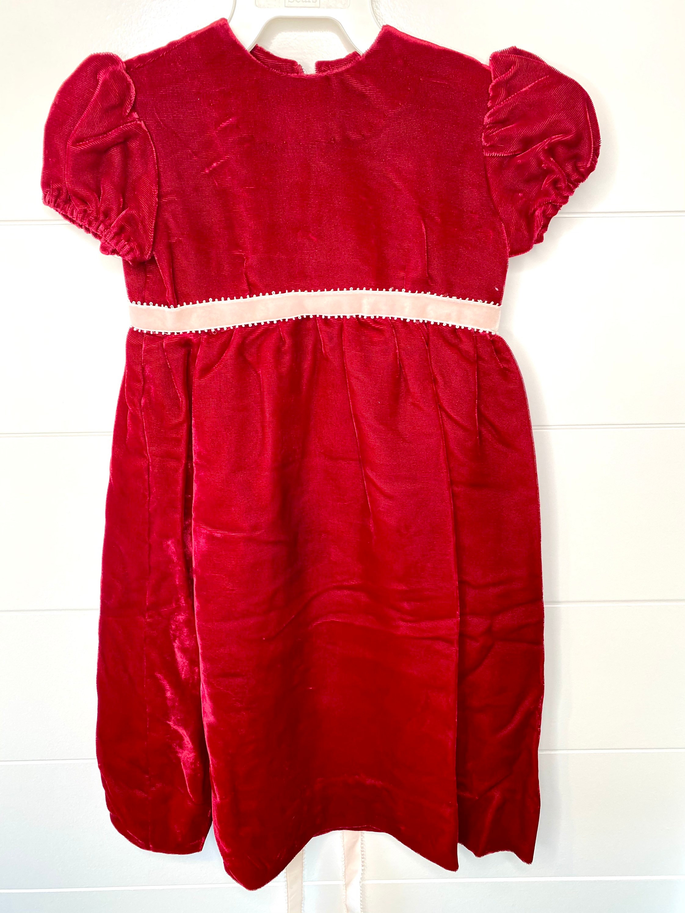 Vintage Crushed Red Velvet Dress Vintage Red Velvet Dress | Etsy
