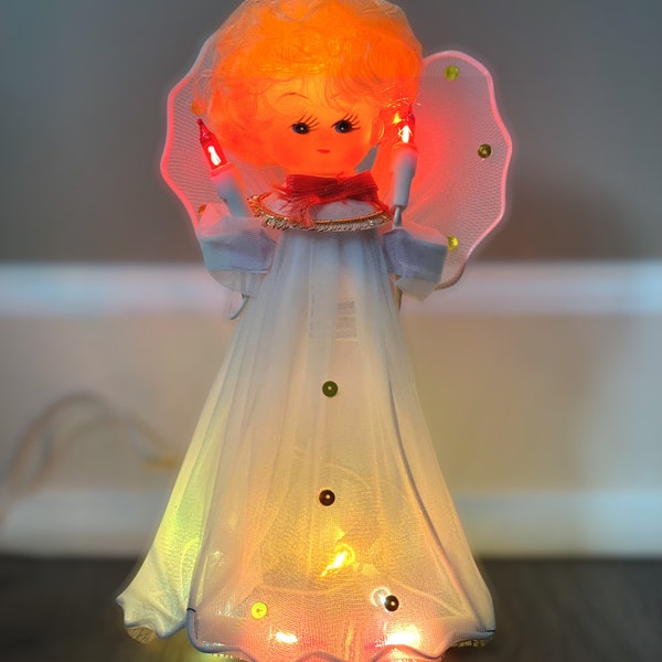 Vintage Light up Angel Tree Topper - Etsy