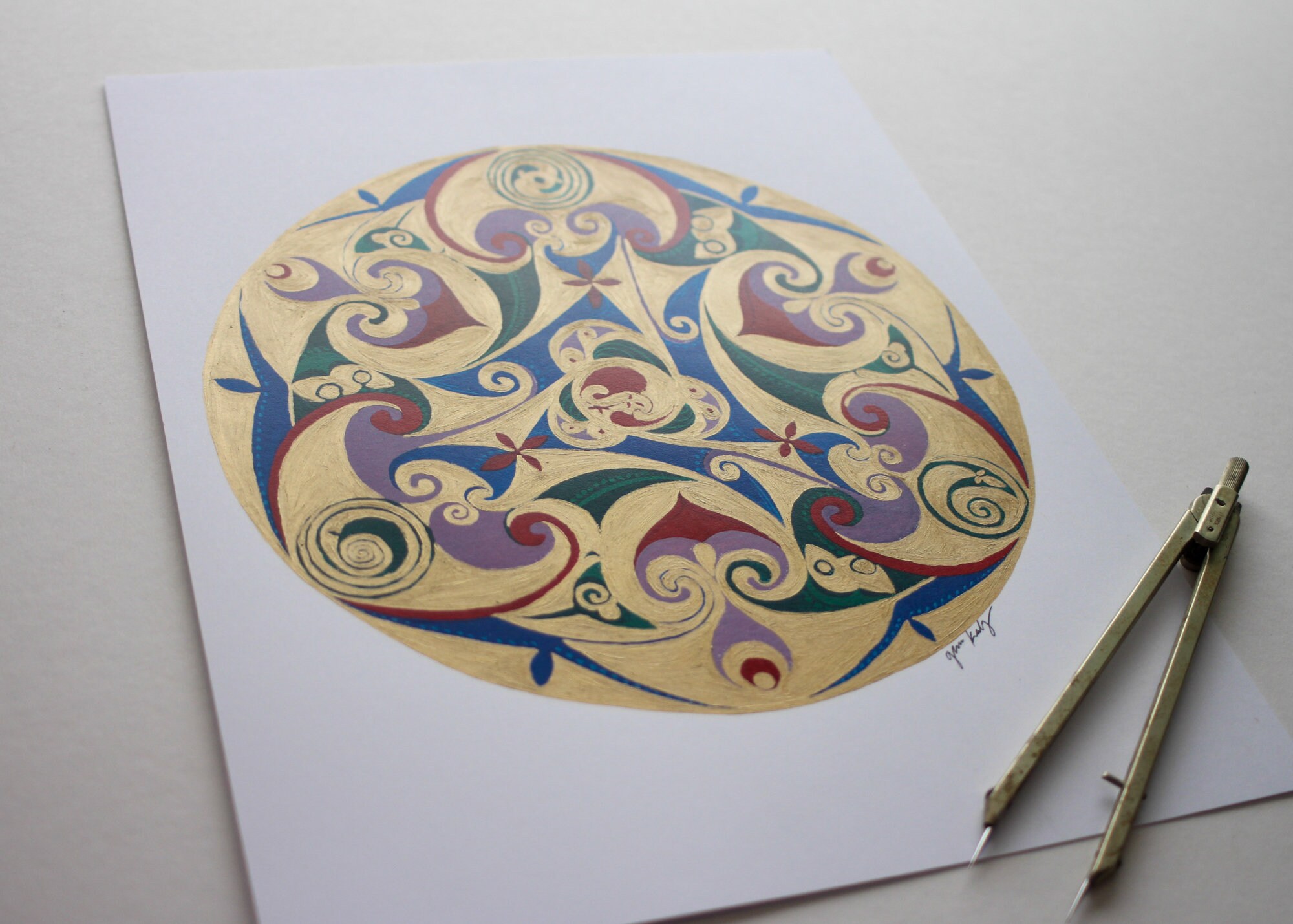 Dawn - Fine Art Celtic Roundel, Celtic Mandala - Etsy