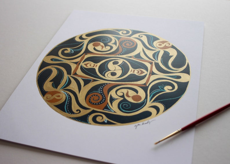 Night - Fine Art Celtic Roundel, Celtic Mandala - Etsy
