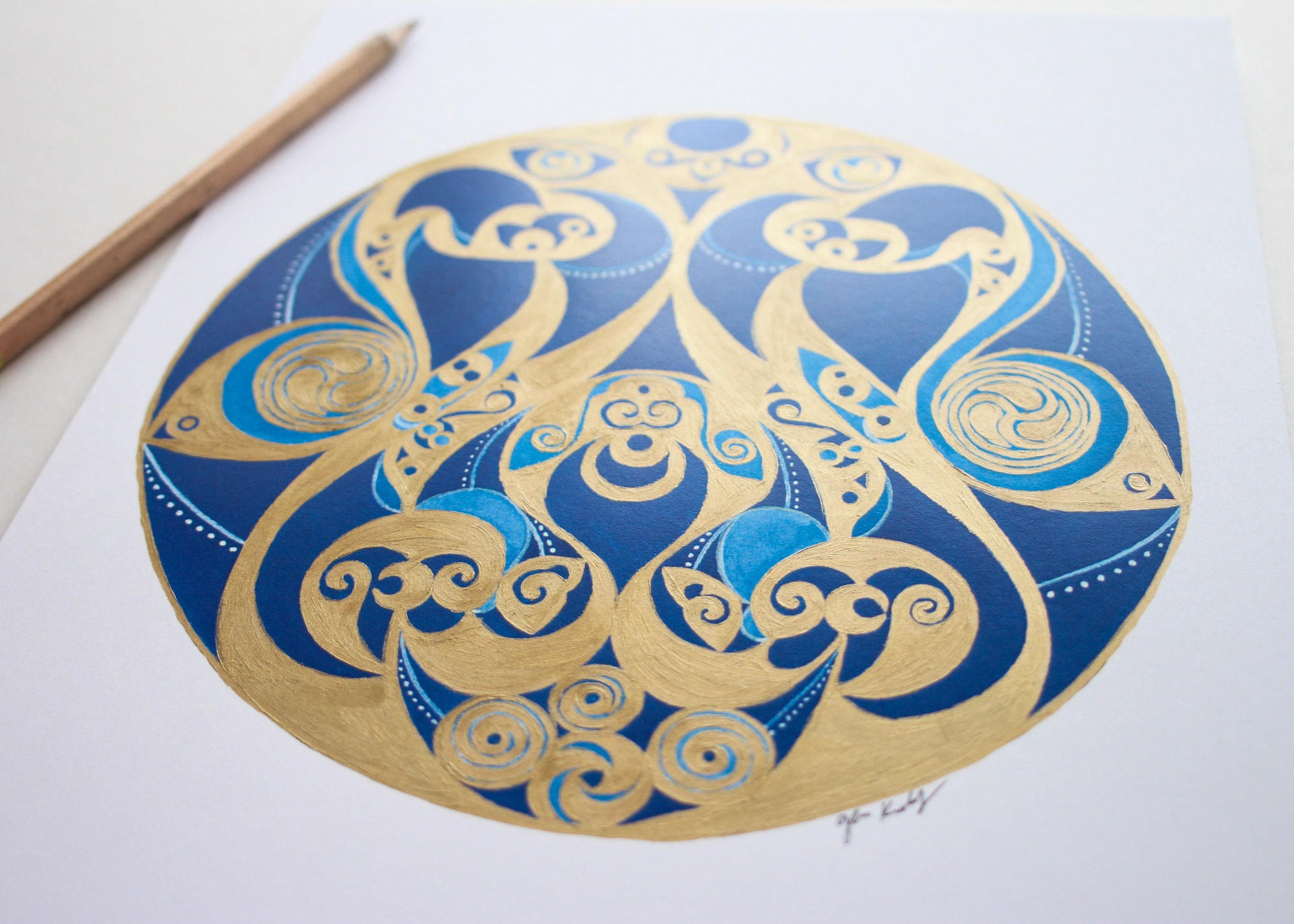 Water - Fine Art Celtic Roundel, Celtic Mandala - Etsy