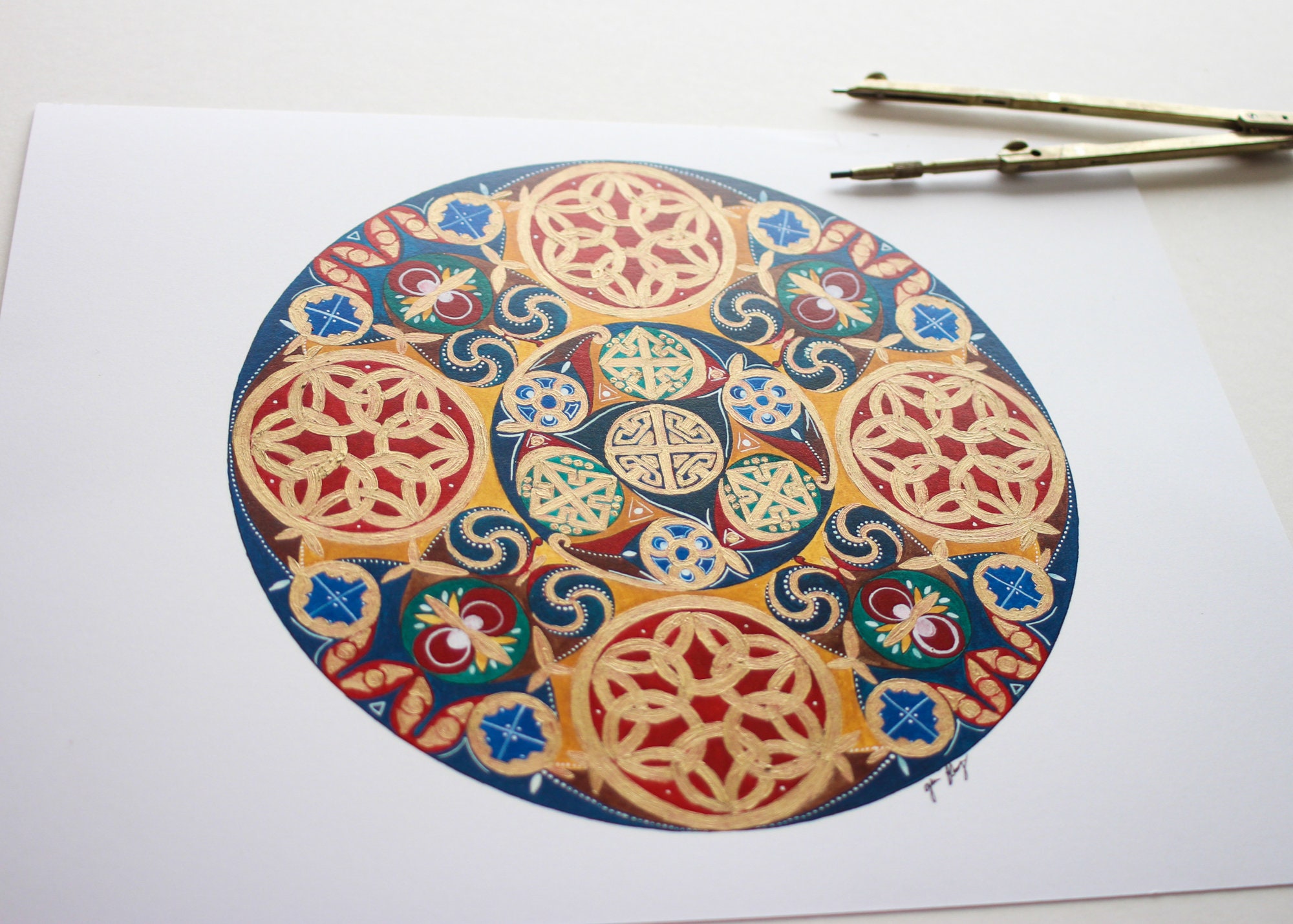 Summer Fine Art Celtic Roundel, Celtic Mandala - Etsy New Zealand