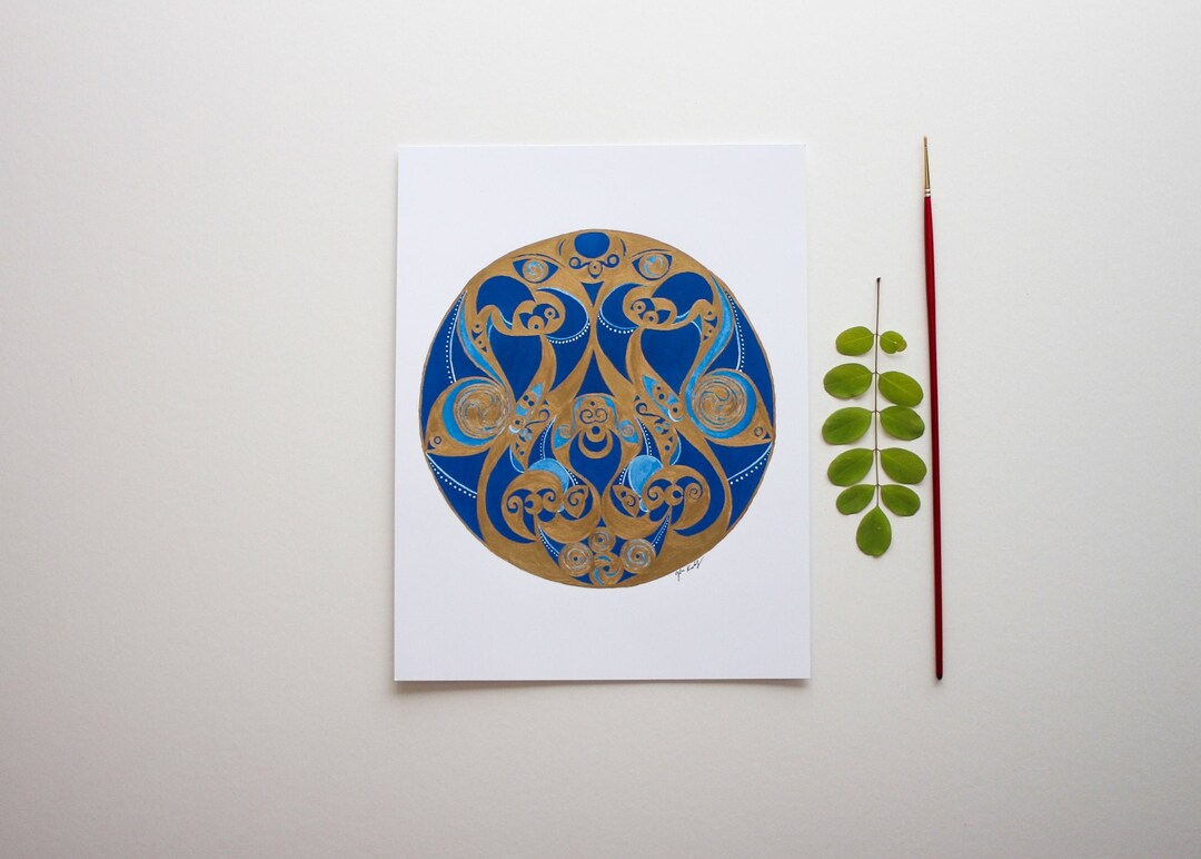 Water - Fine Art Celtic Roundel, Celtic Mandala - Etsy