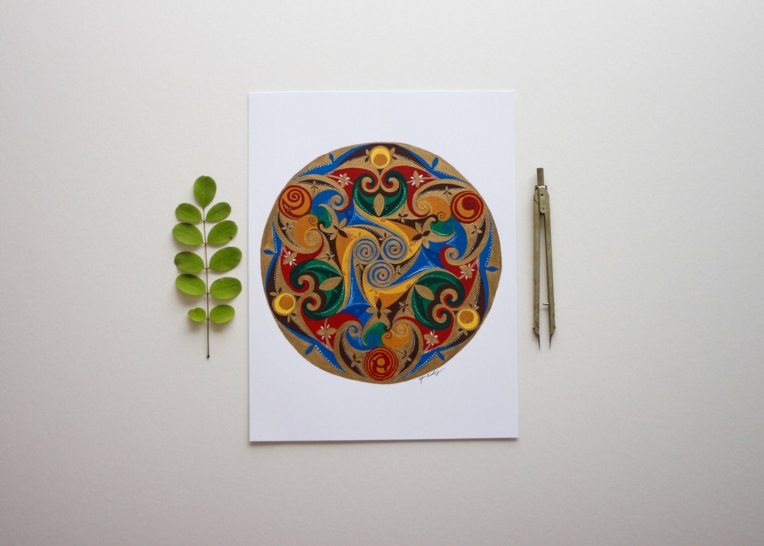 Spring - Fine Art Celtic Roundel, Celtic Mandala - Etsy