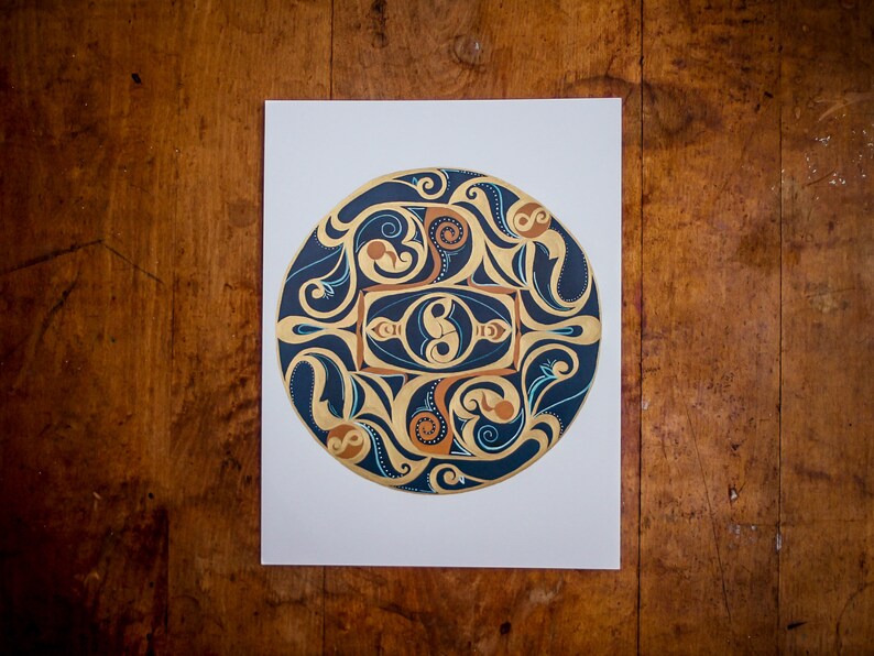 Night - Fine Art Celtic Roundel, Celtic Mandala - Etsy