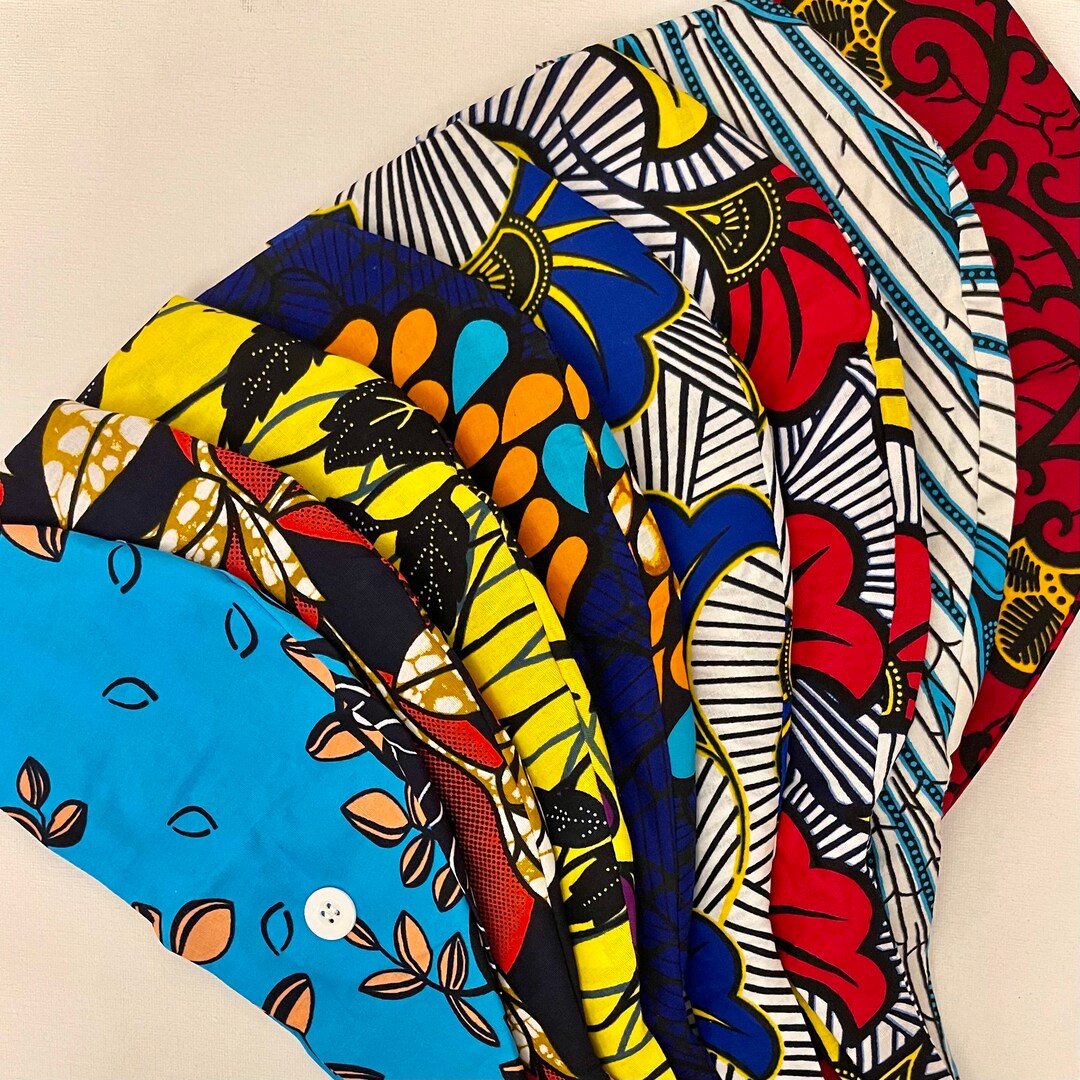 African Designed Scrubcaps - Ankara - With or Without Buttons - Etsy