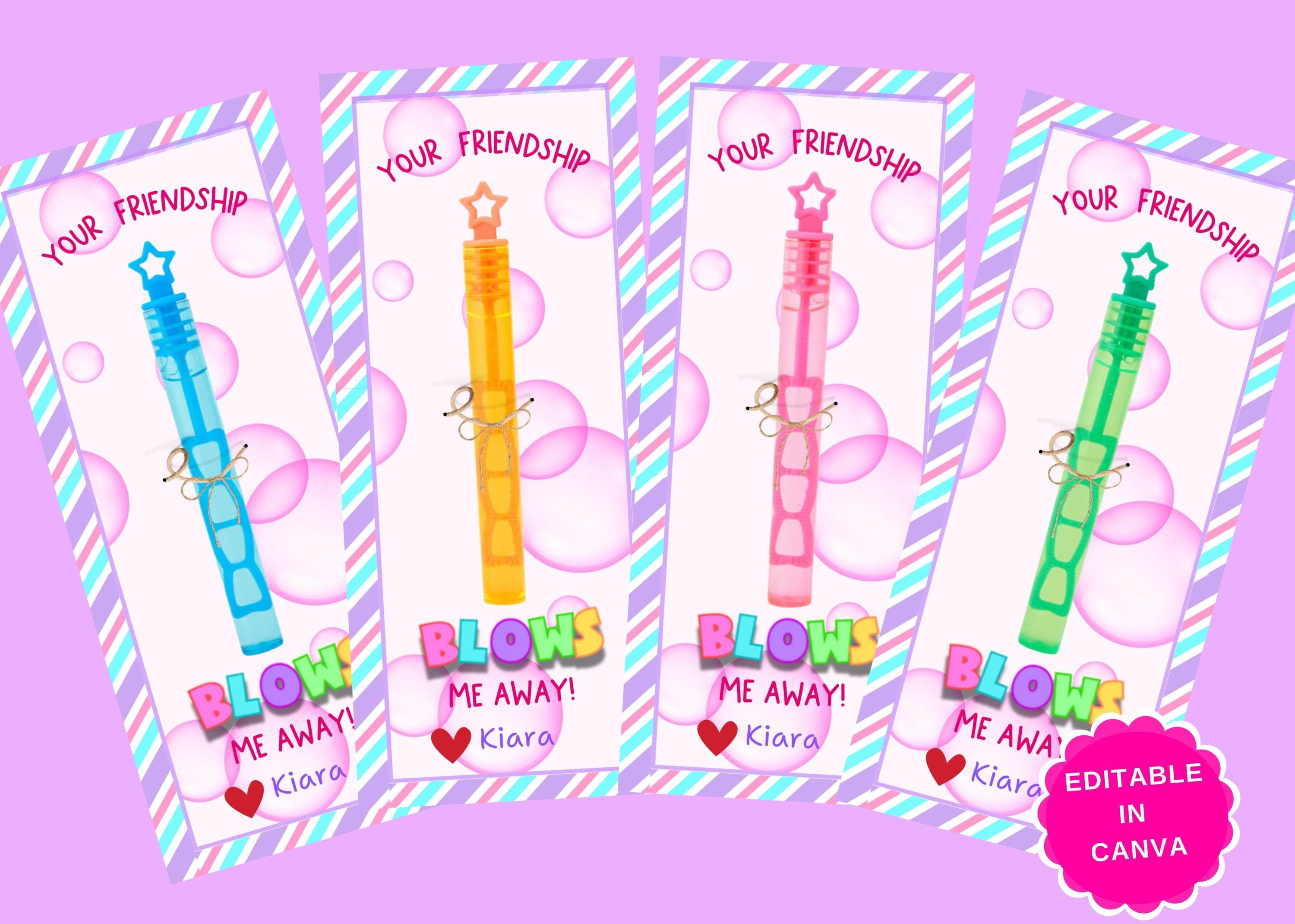 Editable Bubbles Valentine Printable Kids Bubble Valentine Non-food ...